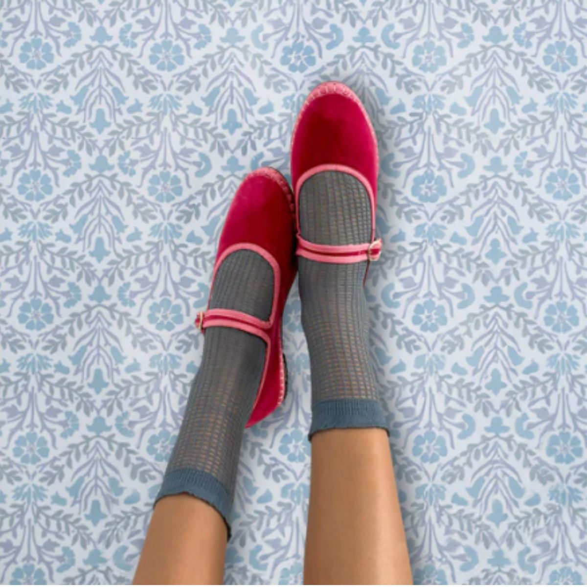 Merceditas de terciopelo sostenible con suela reciclada | FLABELUS